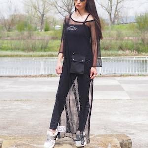 Women Asymmetric Tunic,extravagant Long Mesh Tunic,women Asymmetric Top ...