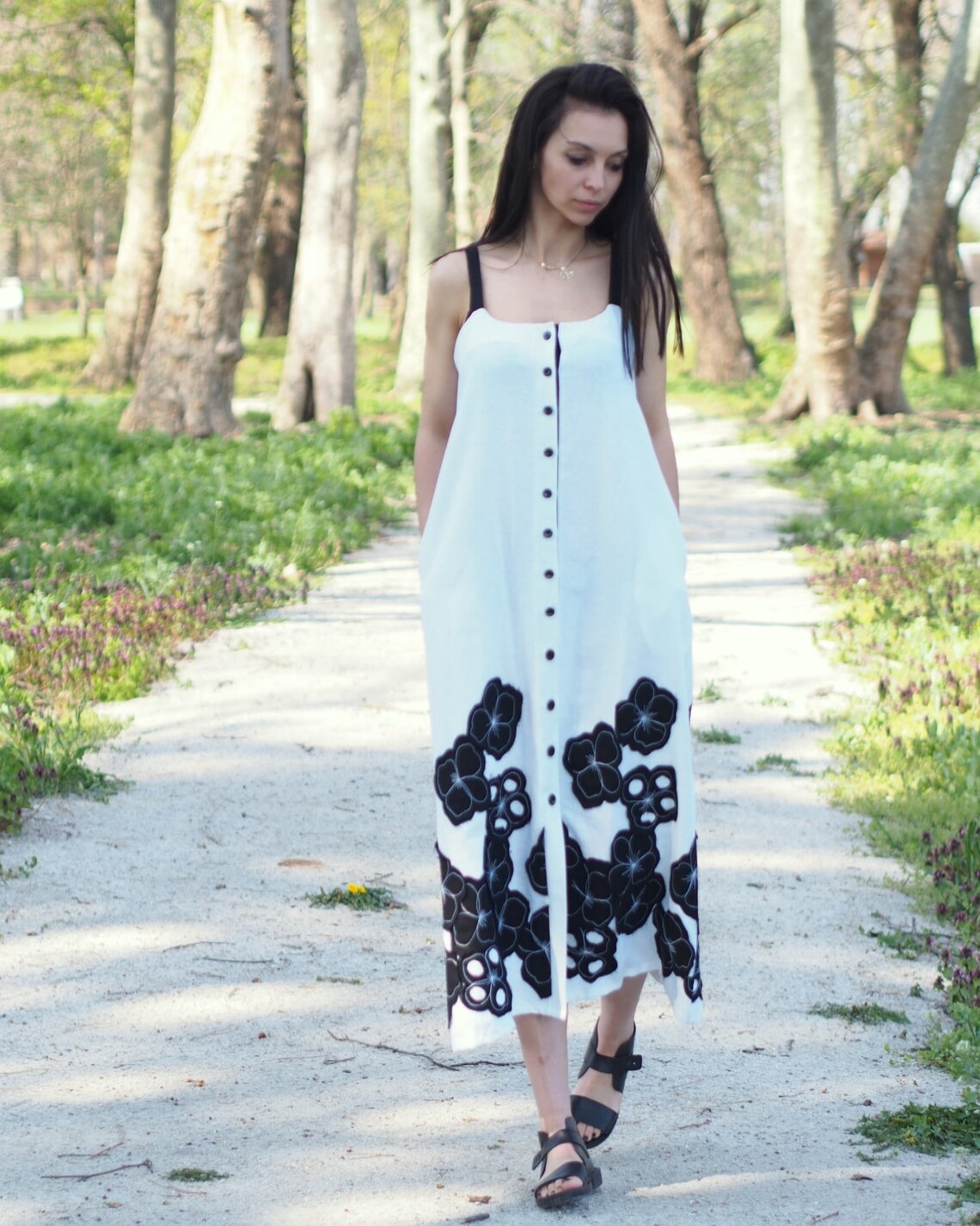 Women Maxi Linen Dress/long Linen Dress for Women/women Summer - Etsy