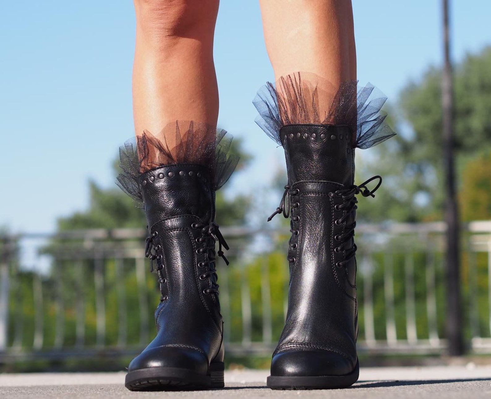 Women Genuine Leather Boots,black Leather Bots,extravagant Black ...