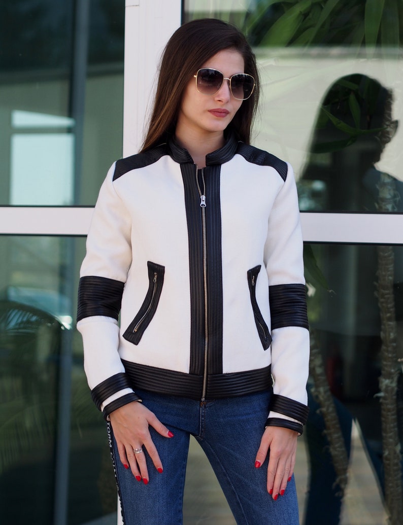 Woman Wool Coat/winter Wool Jacket/white Cashmere Jacket - Etsy