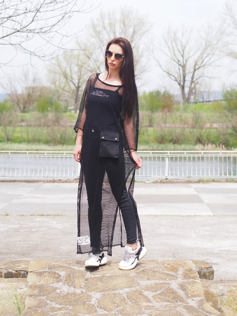 Women Asymmetric Tunicextravagant Long Mesh Tunicwomen - Etsy