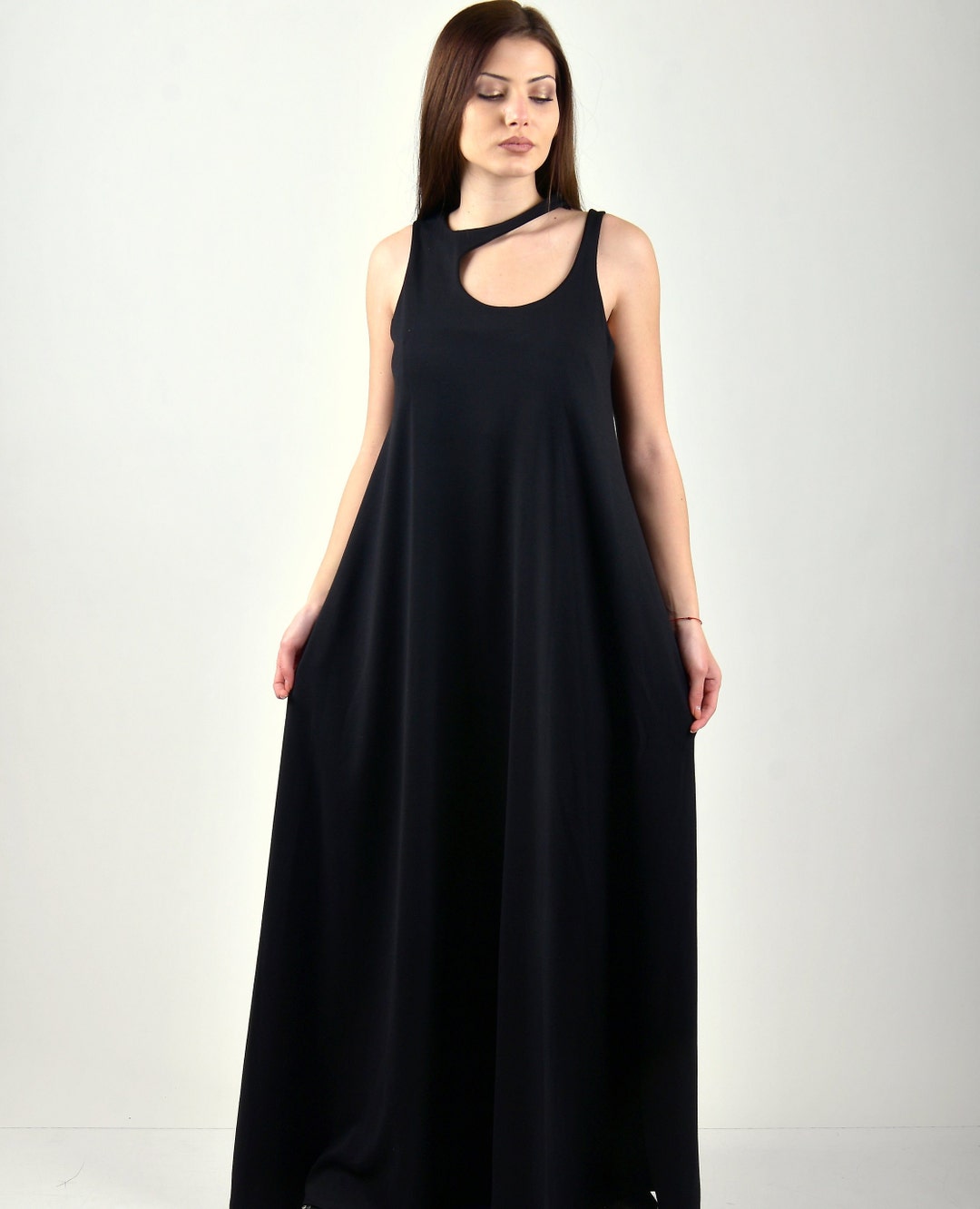 Long Summer Dress,women Maxi Dress,summer Long Maxi Dress,black Long ...
