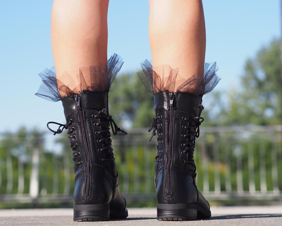 Women Genuine Leather Boots,black Leather Bots,extravagant Black ...