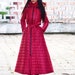 Red Long Coat Women,winter Coat ,women Winter Coat,long Quilted Coat ...