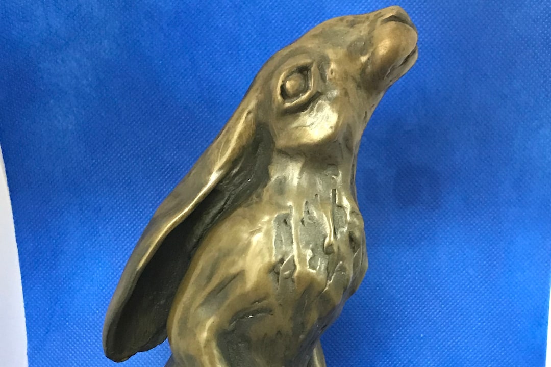 Hare Moon Gazer Traditional Cold Cast Bronze Fine Quality Made in the U ...