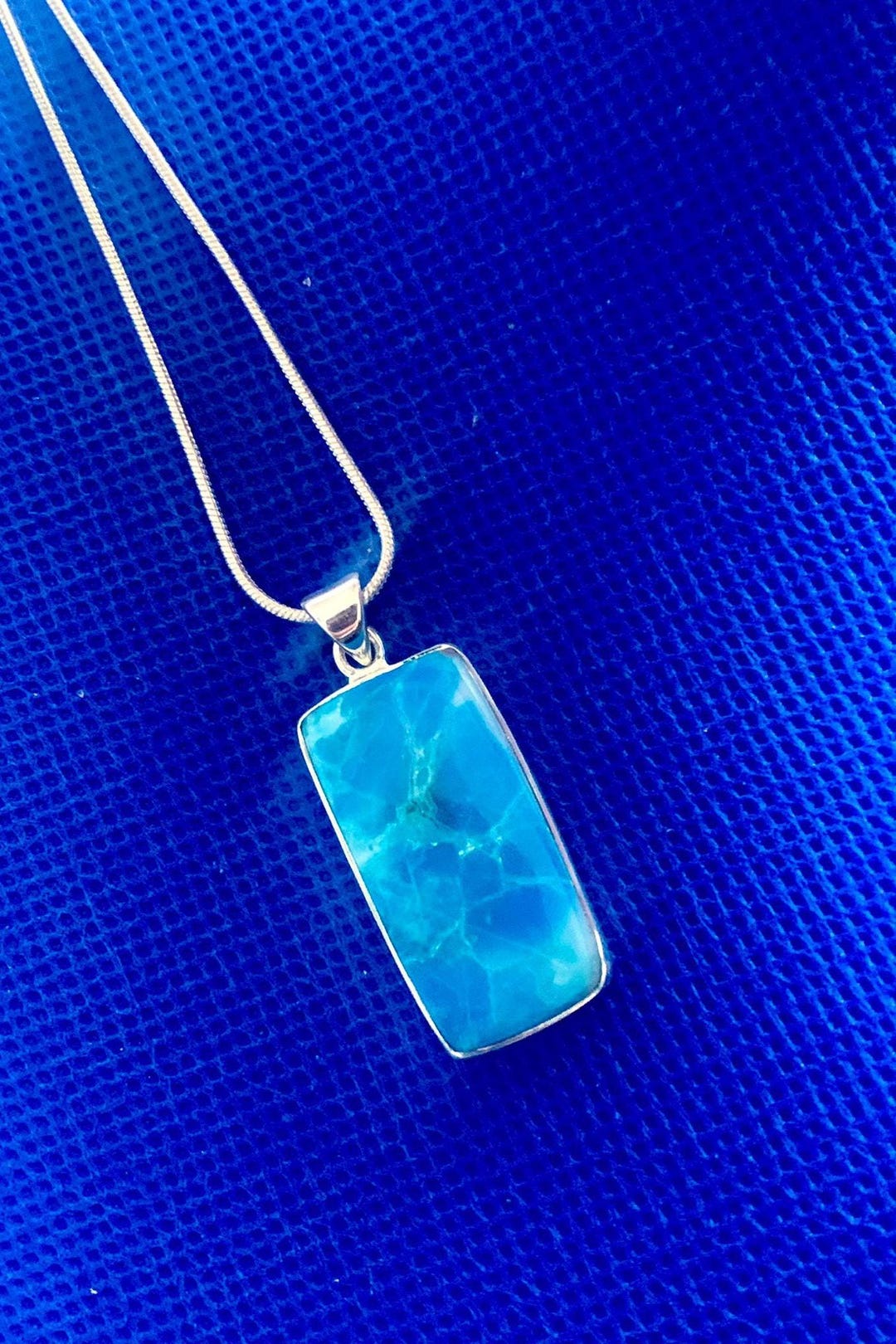 Opal Pendant Peruvian Sterling Silver With Snake Chain Raw Gem - Etsy