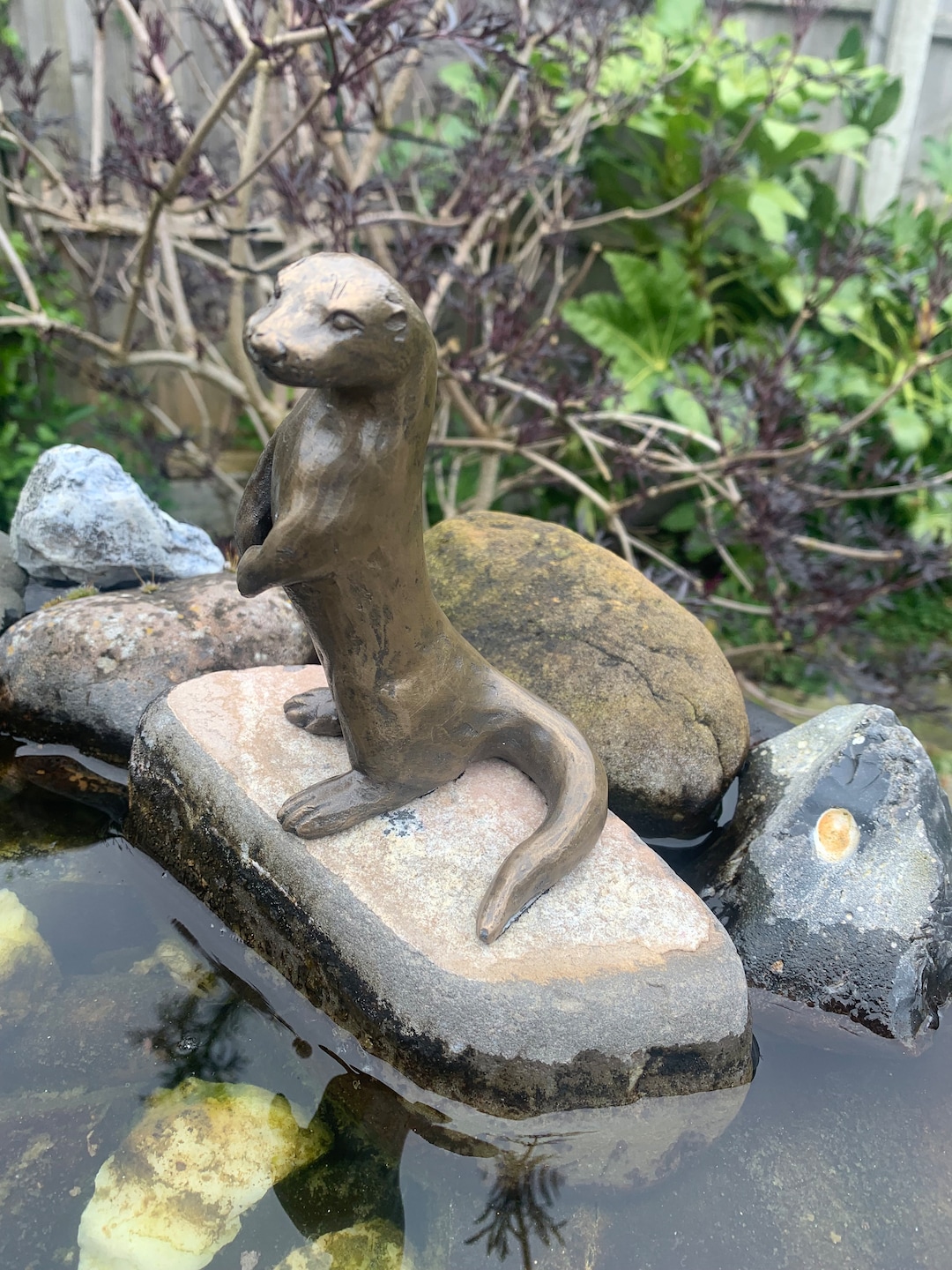 Otter Figurine Cold Cast Bronze Standing Fine Quality - Etsy