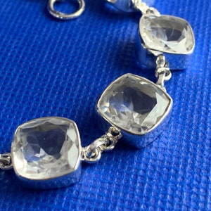 Crystal Natural Stones Set in Sterling Silverr Chunky Unique Facet Cut ...