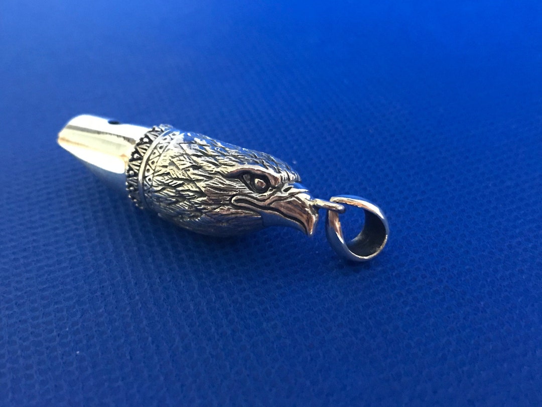 A Eagle Hawk Head Sterling Silver Whistle Victorian in Style - Etsy