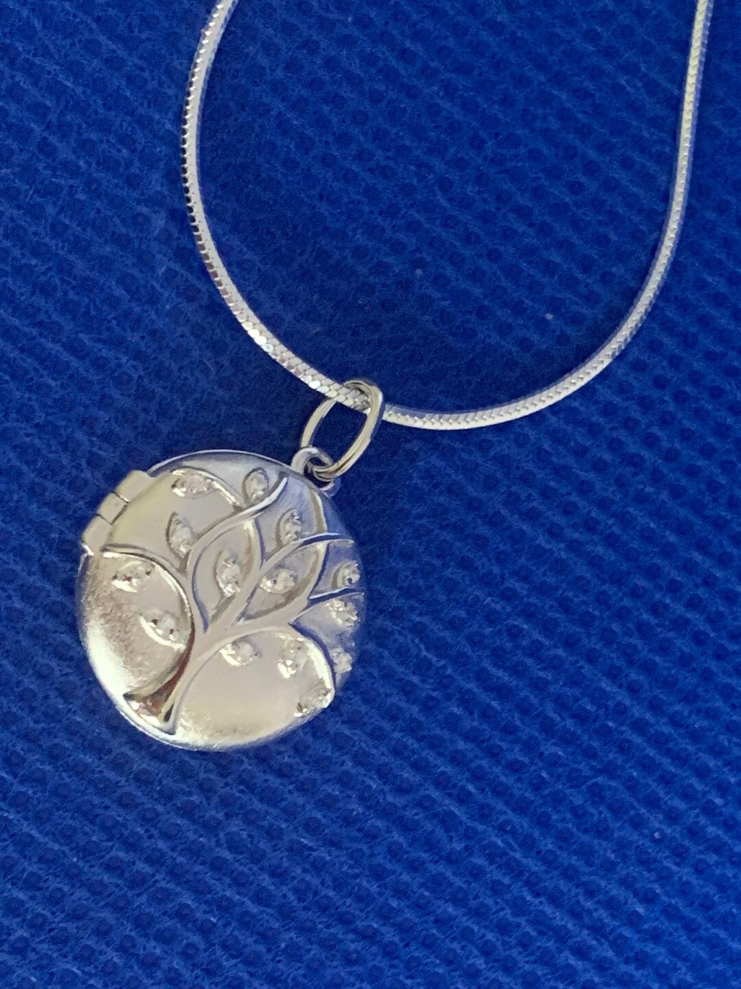 Tree of Life Pendant Czs Repousse , Hinged Sterling Silver Delicate ...