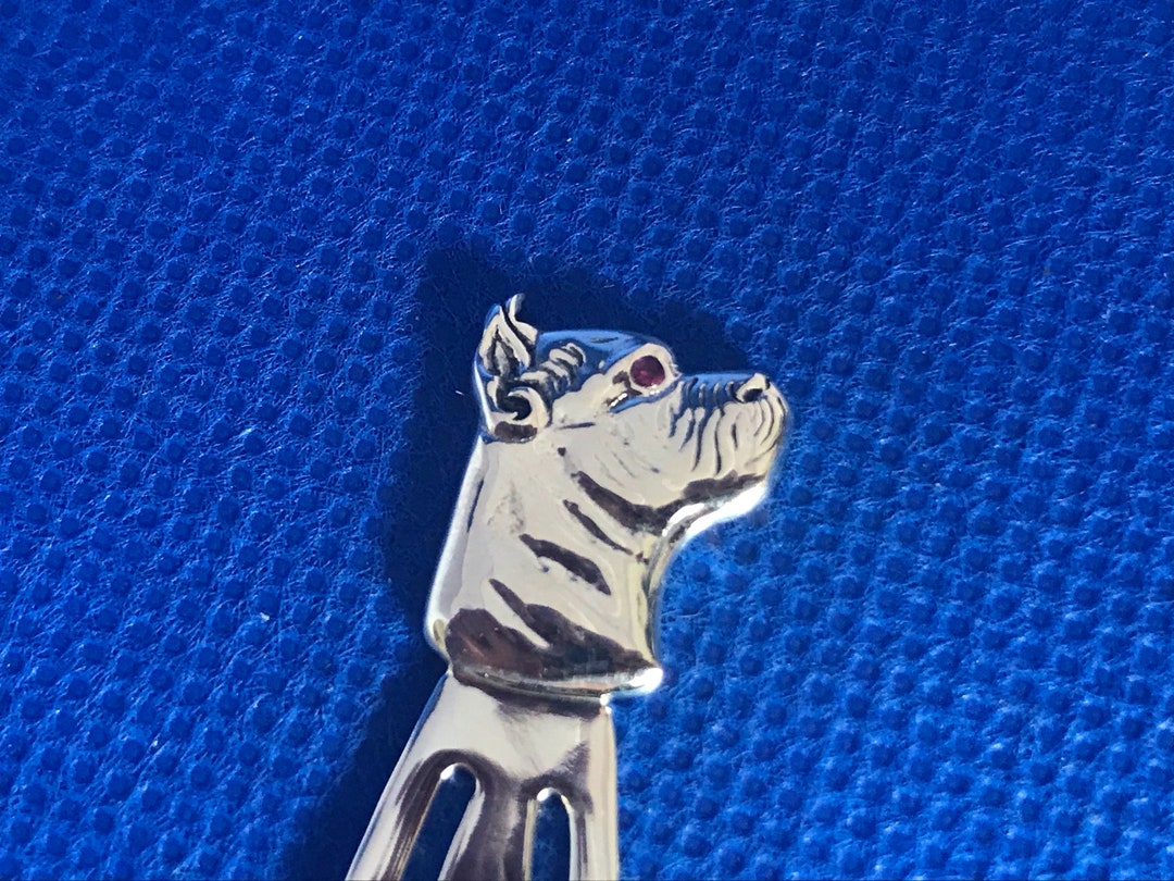 Boxer Dog Sterling Silver Bookmark, Page Mark Victorian in Style - Etsy