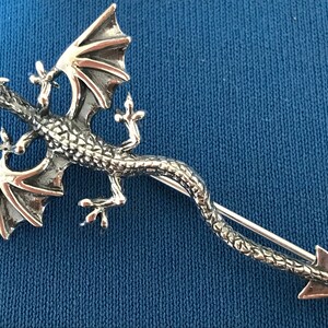 Dragon Brooch Sterling Silver Fabulous Great Quality. Got Fans - Etsy