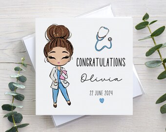 Personalised Doctor Graduation Card for Her, Medical School Graduate ...