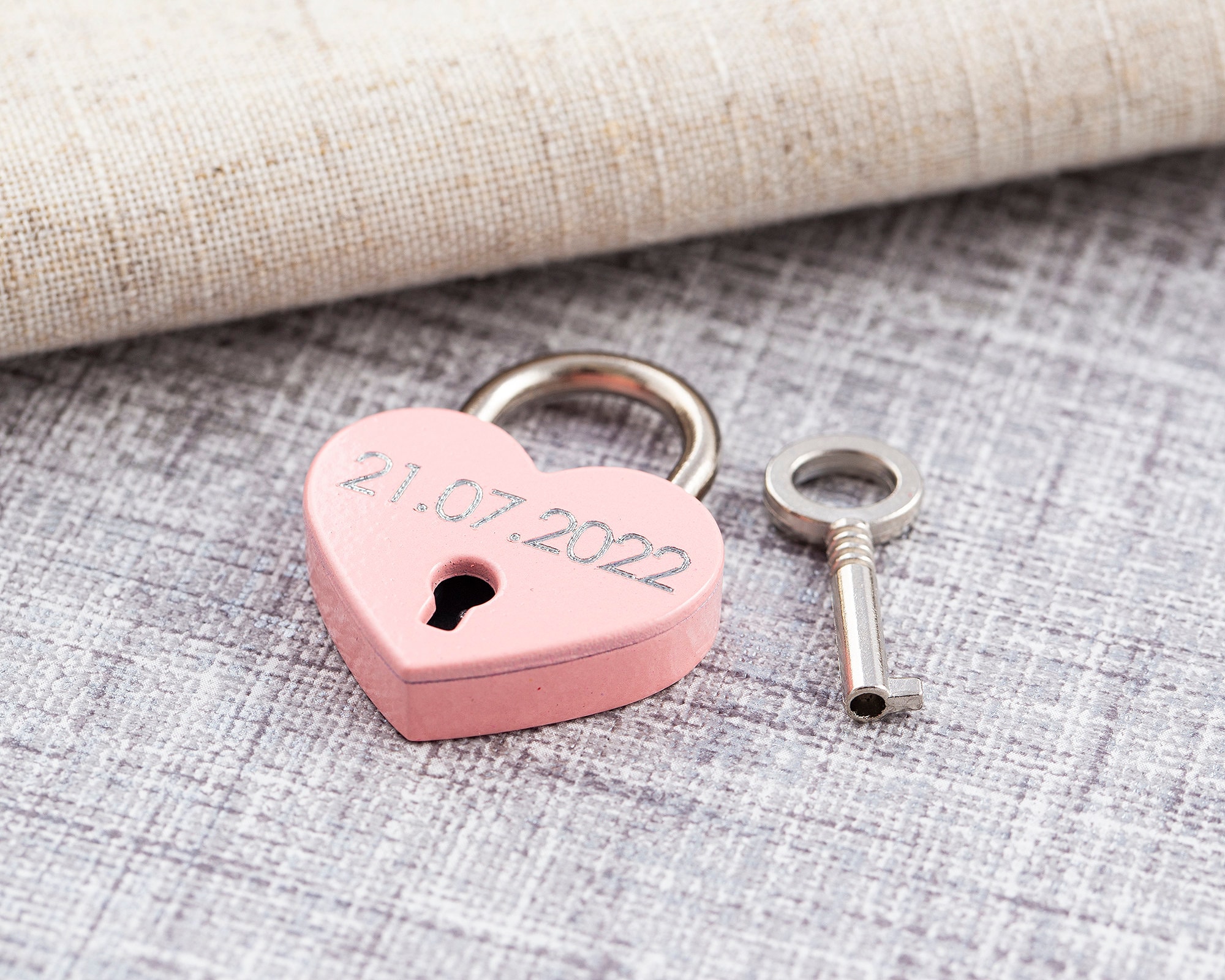 Personalized Heart Lock Pink Heart Padlock and Key - Etsy