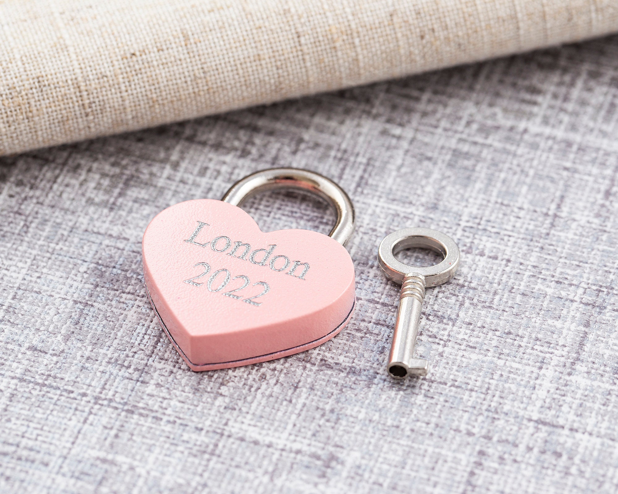 Personalized Heart Lock Pink Heart Padlock and Key - Etsy