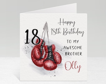 Personalised Boxing Birthday Card - Etsy