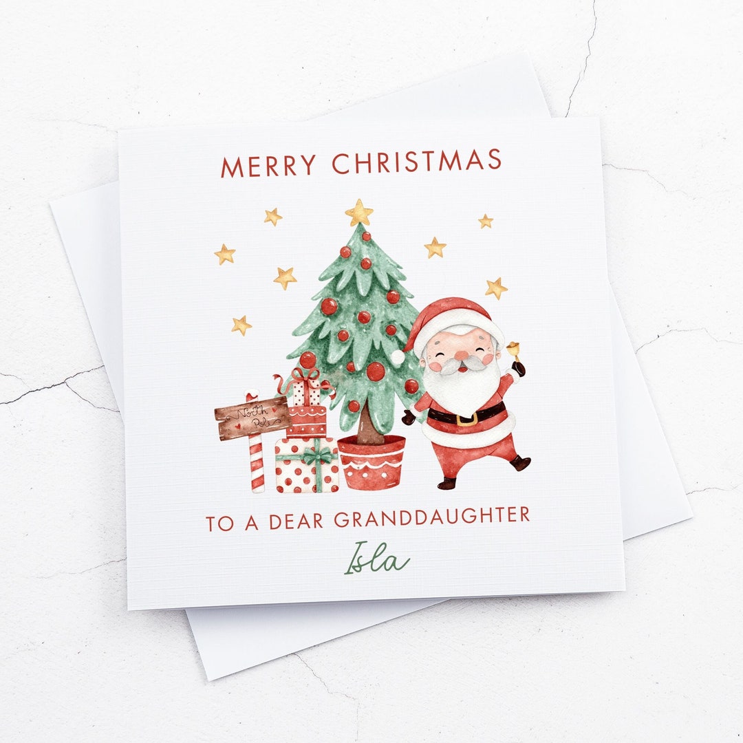 Personalised Father Christmas Card Unisex Card Girls Boys - Etsy