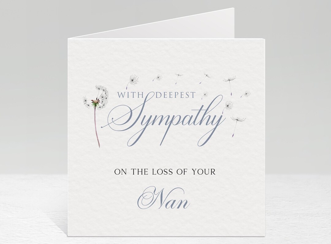 Personalised Sympathy Card, Bereavement Card, Loss of Loved One ...