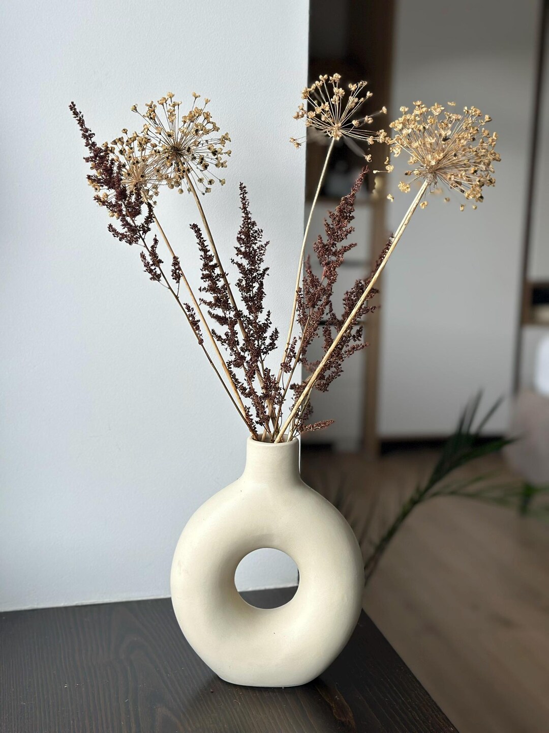 Dried Allium Flower Bouquet: Rustic Wedding Home Decor, 5 Stems - Etsy