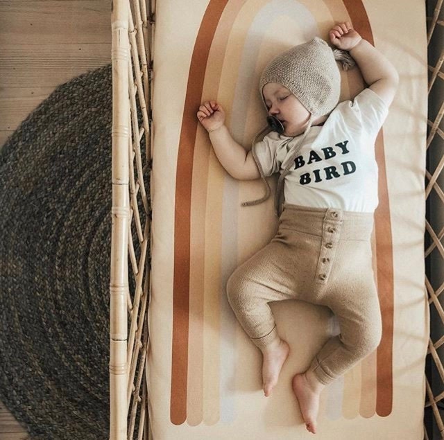 Bettlaken Baby Kinder Mädchen Junge Regenbogen Spannbettlaken | Etsy