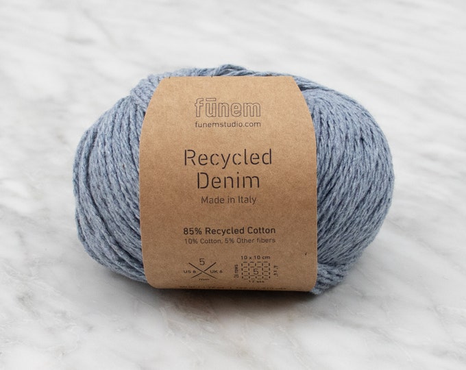 Recycled Denim Yarn Light Blue 3ply - Etsy