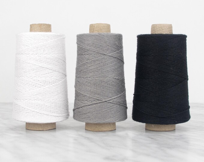Cotton Warp Thread - Bundle Coal - Etsy