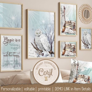 Wizard Poster • Printable Editable Poster & Pillow Template • Nursery ...