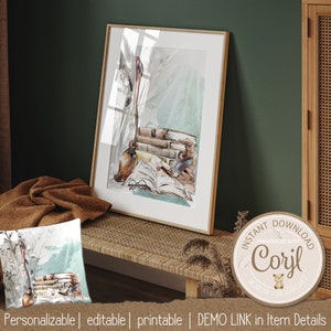 Wizard Poster • Printable Editable Poster & Pillow Template • Nursery ...