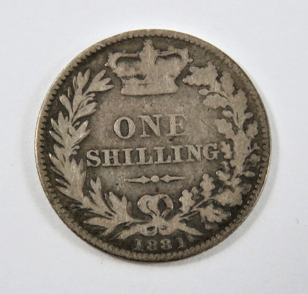 Great Britain 1881 Sterling Silver One Shilling Coin. - Etsy
