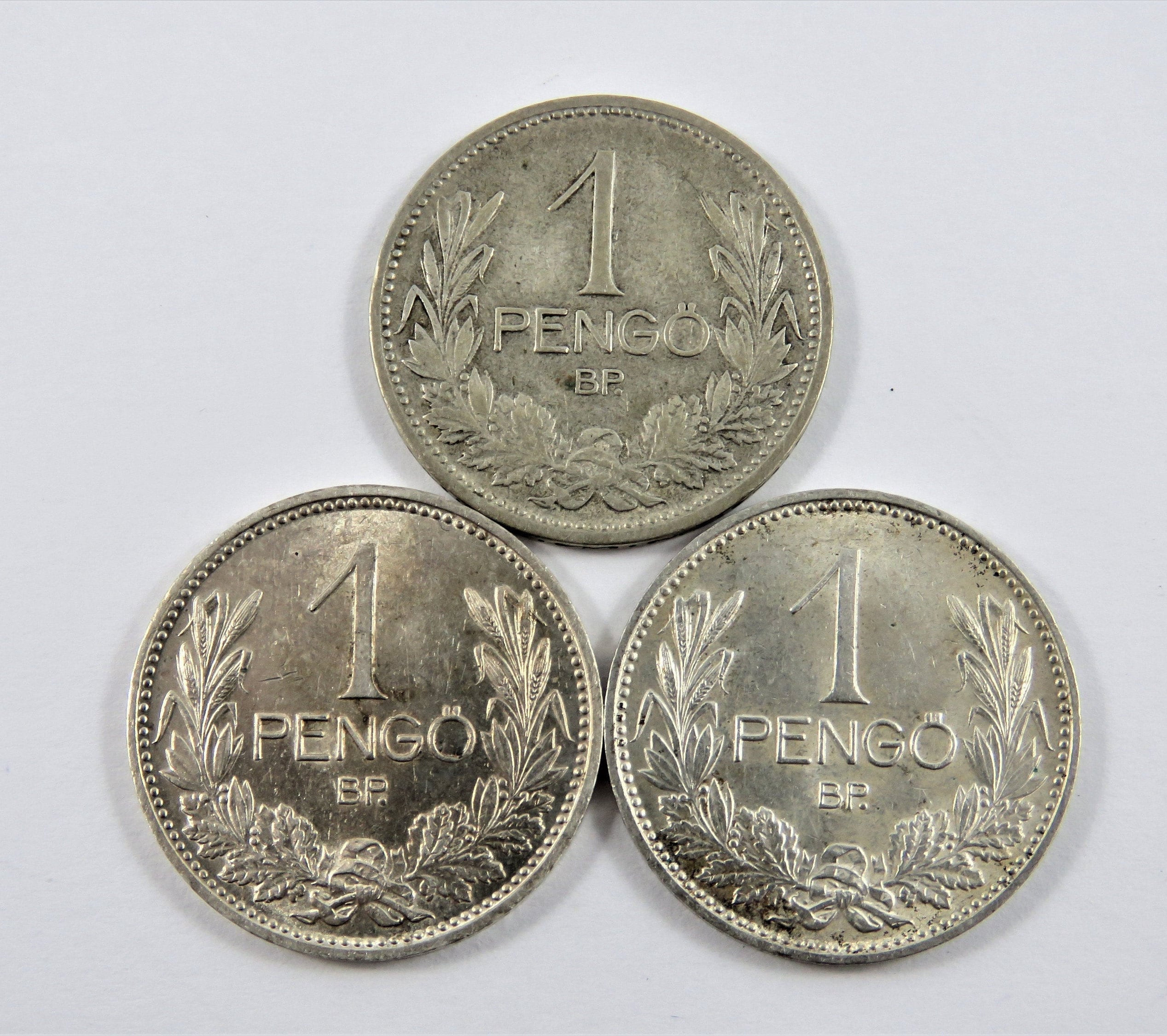 Group of 3 Hungary Silver One Pengo Coins Dated 1927 BP 1938 - Etsy ...