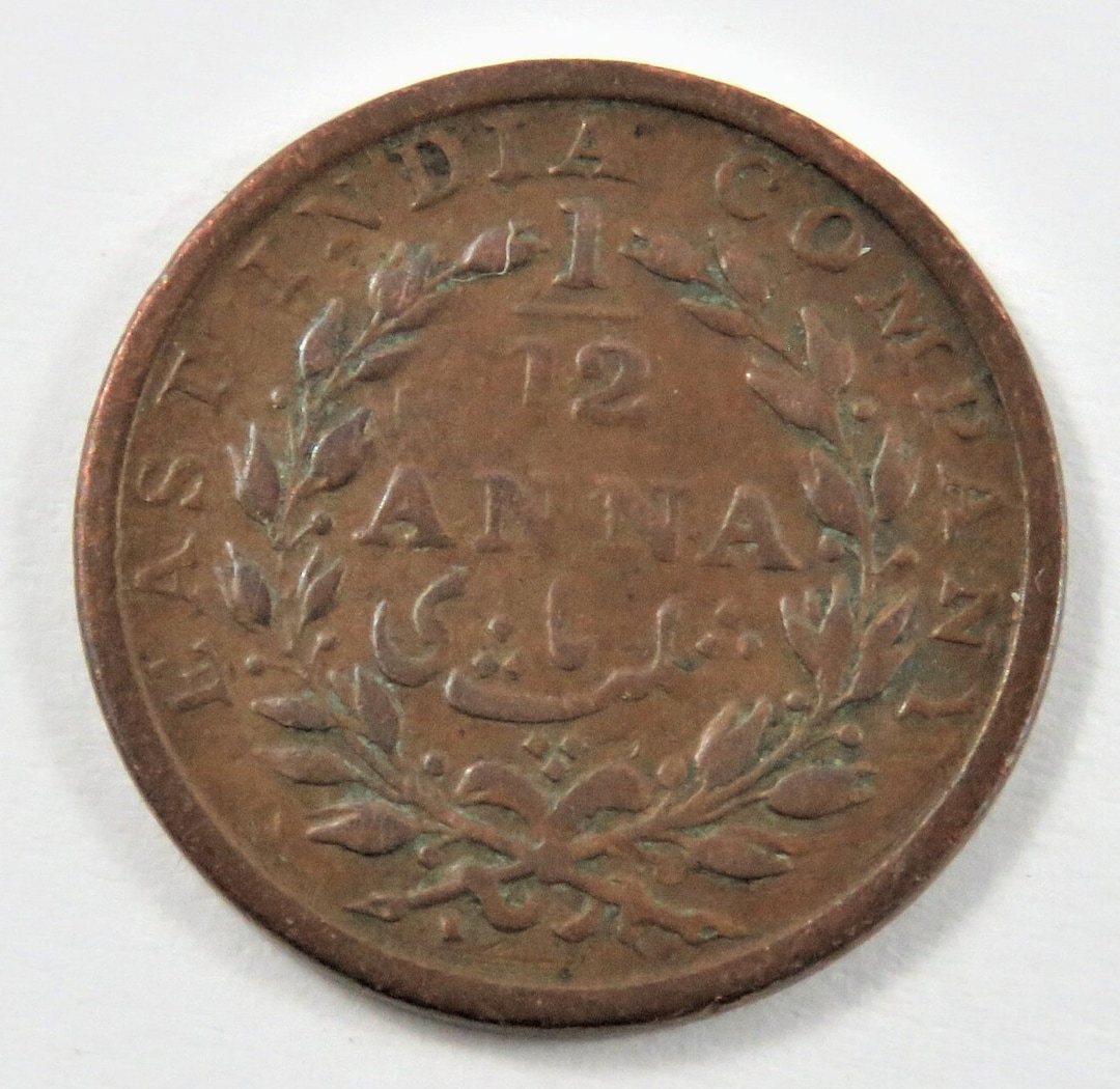 India-british 1835 1/12th Anna (1 Pie) Coin. Issuer-east India Company ...