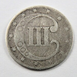 U.S. 1853 Silver 3 Cent Coin Type 1. - Etsy