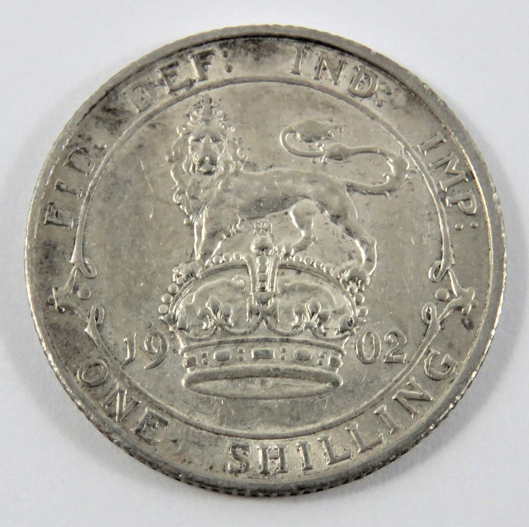 Great Britain 1902 Sterling Silver One Shilling Coin. - Etsy