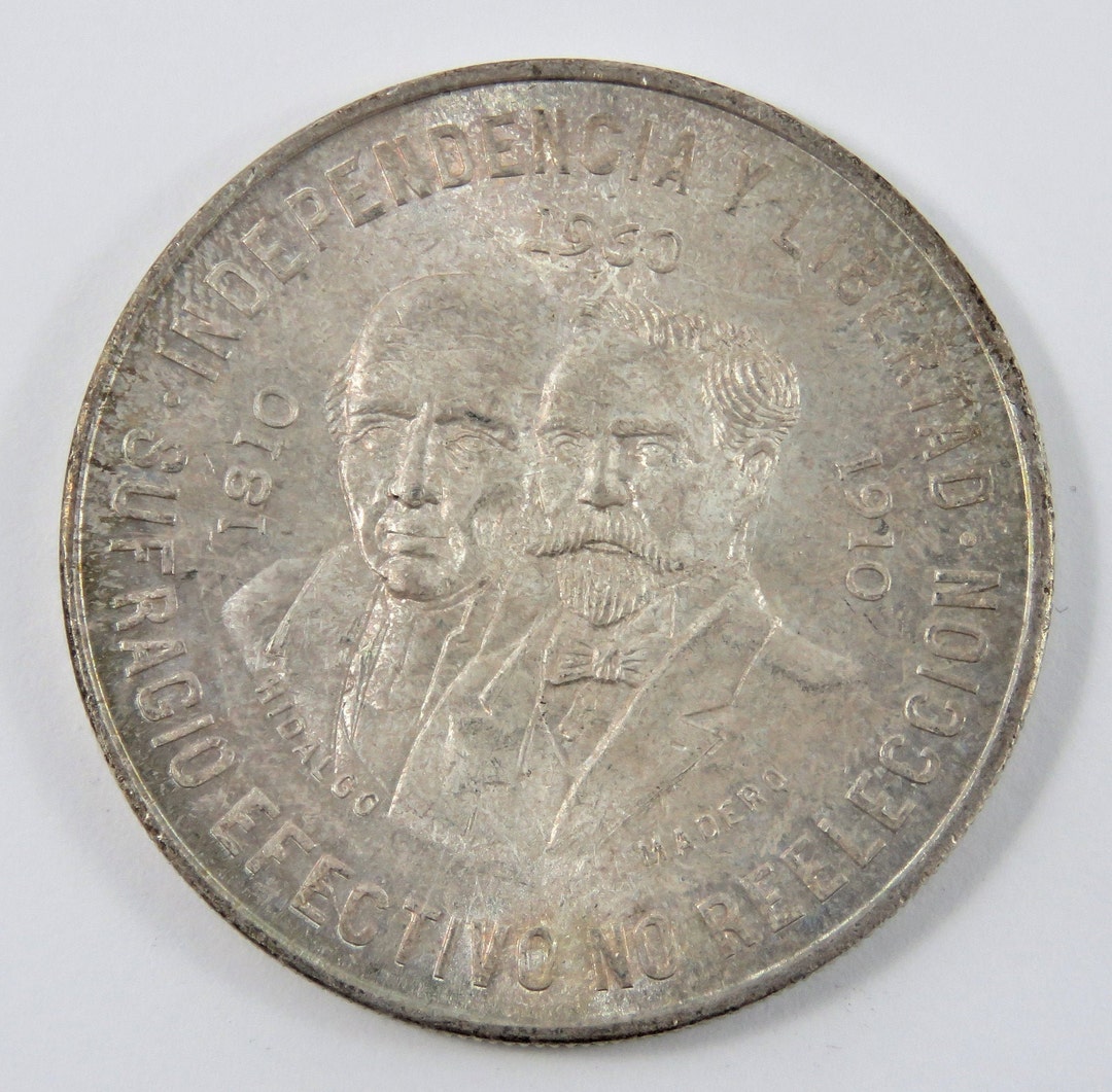 Mexico 1960 Choice MS-63 Silver 10 Pesos Coin. Subject-150th ...