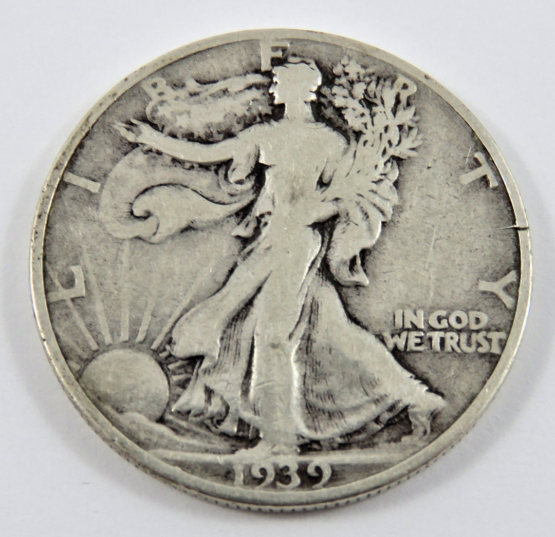 U.S. 1939 S Silver Walking Liberty Half Dollar Coin. - Etsy