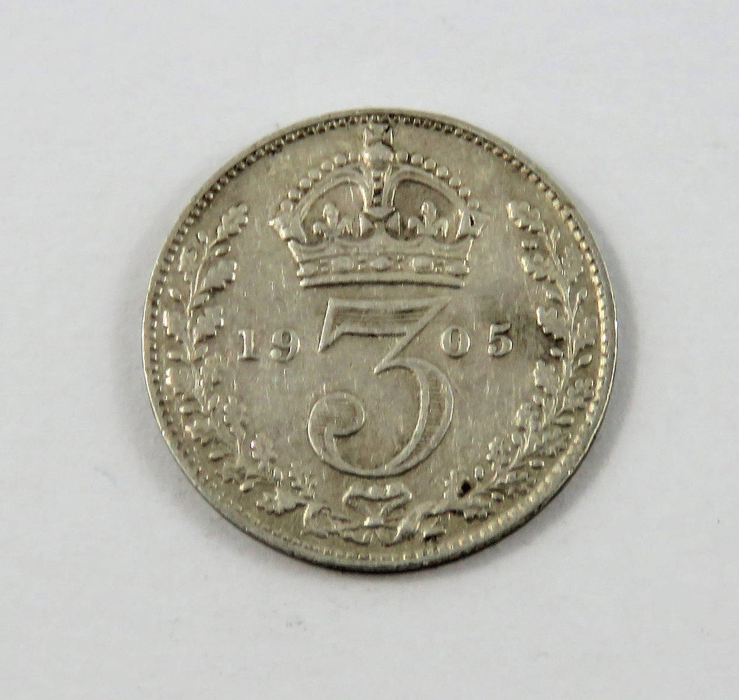 Great Britain 1905 Sterling Silver 3 Pence Coin. - Etsy