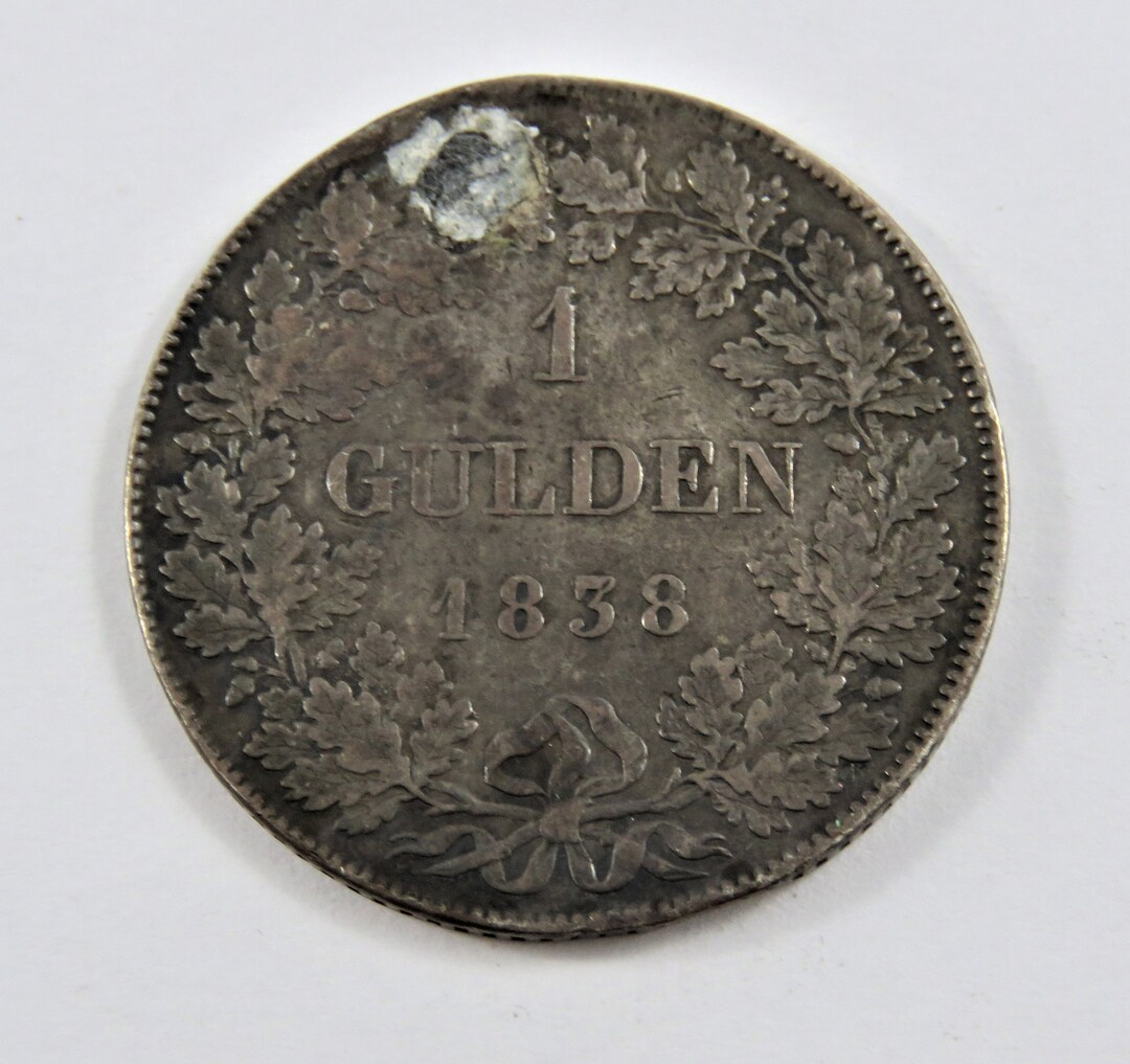 German States-bavaria 1838 Silver One Gulden Coin. This Coin Has Had a ...