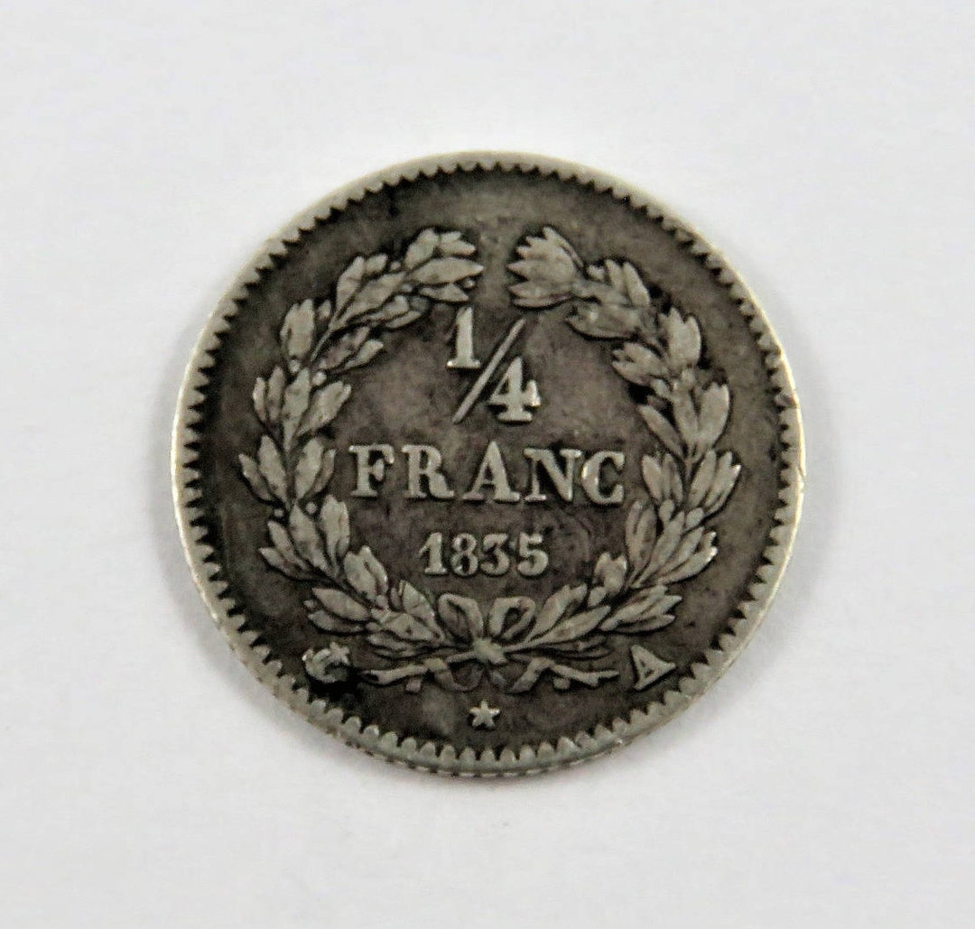 France 1835 A Silver 1/4 France Coin. - Etsy