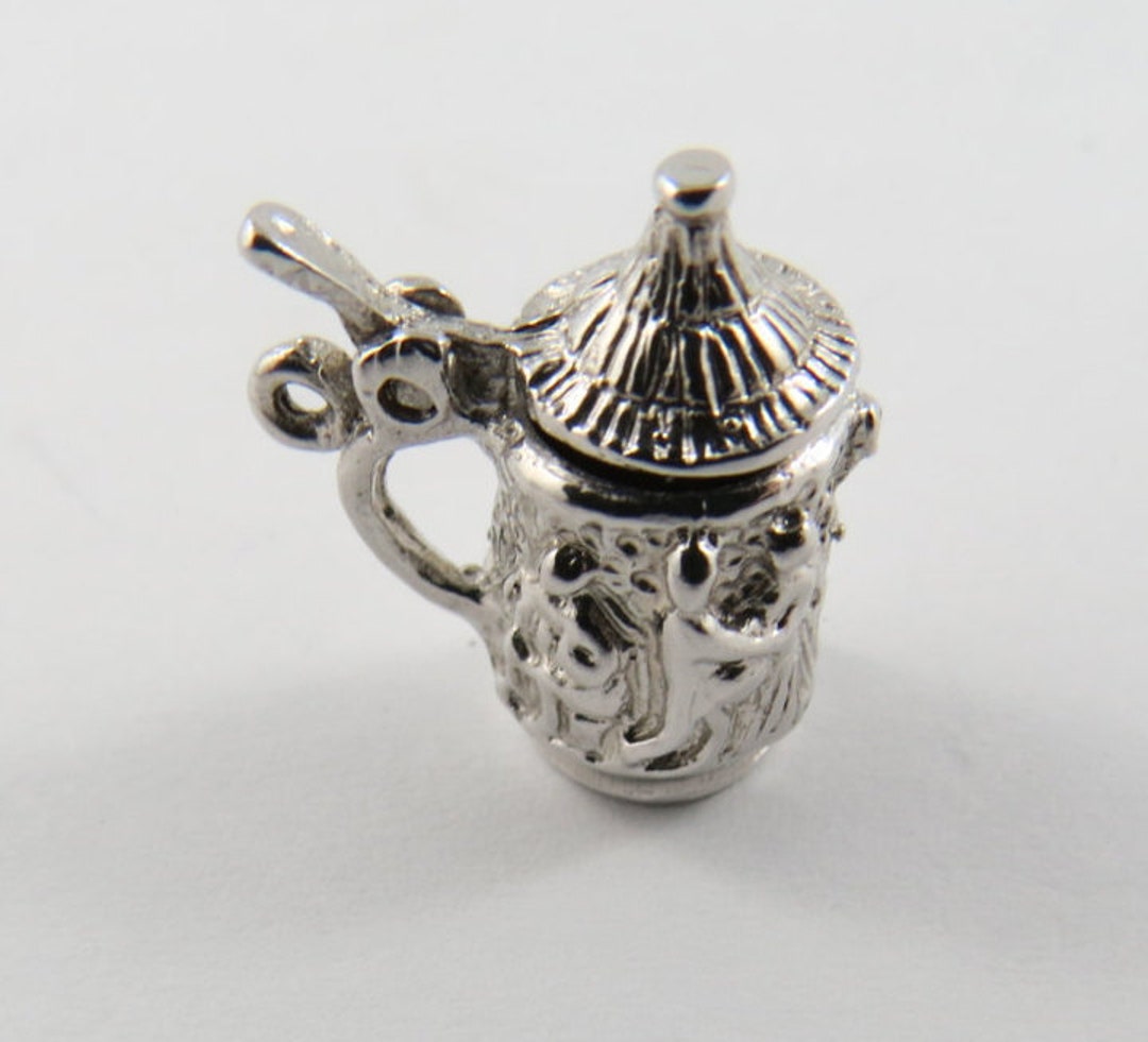 Fancy Mechanical Jug With Pattern of Couples Dancing and Lid That Opens ...