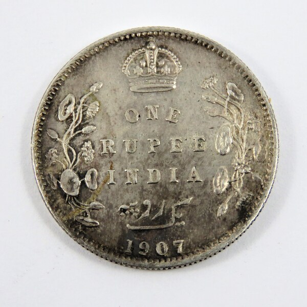 1907 Silver Rupee - Etsy