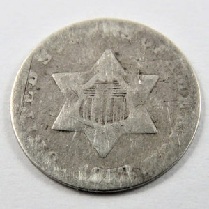 U.S. 1853 Silver 3 Cent Coin Type 1. - Etsy