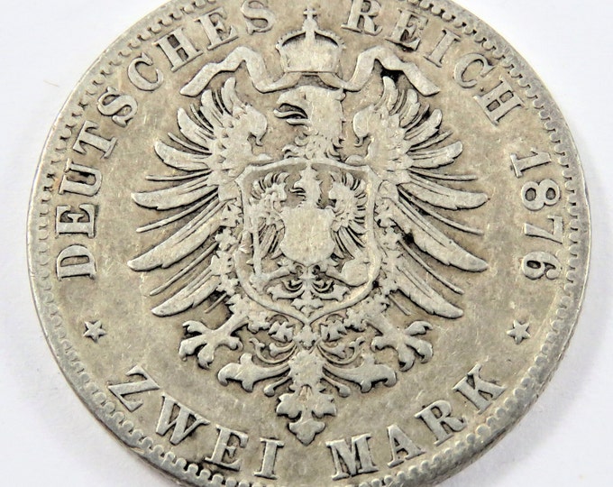German States-prussia 1876 A Silver 2 Mark Coin. - Etsy