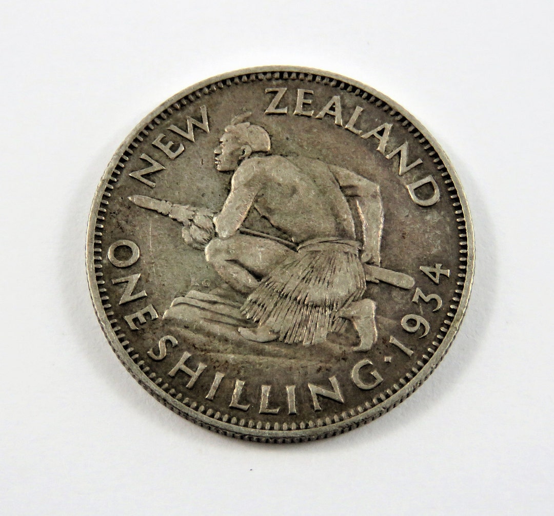 New Zealand 1934 Silver Shilling Coin. - Etsy
