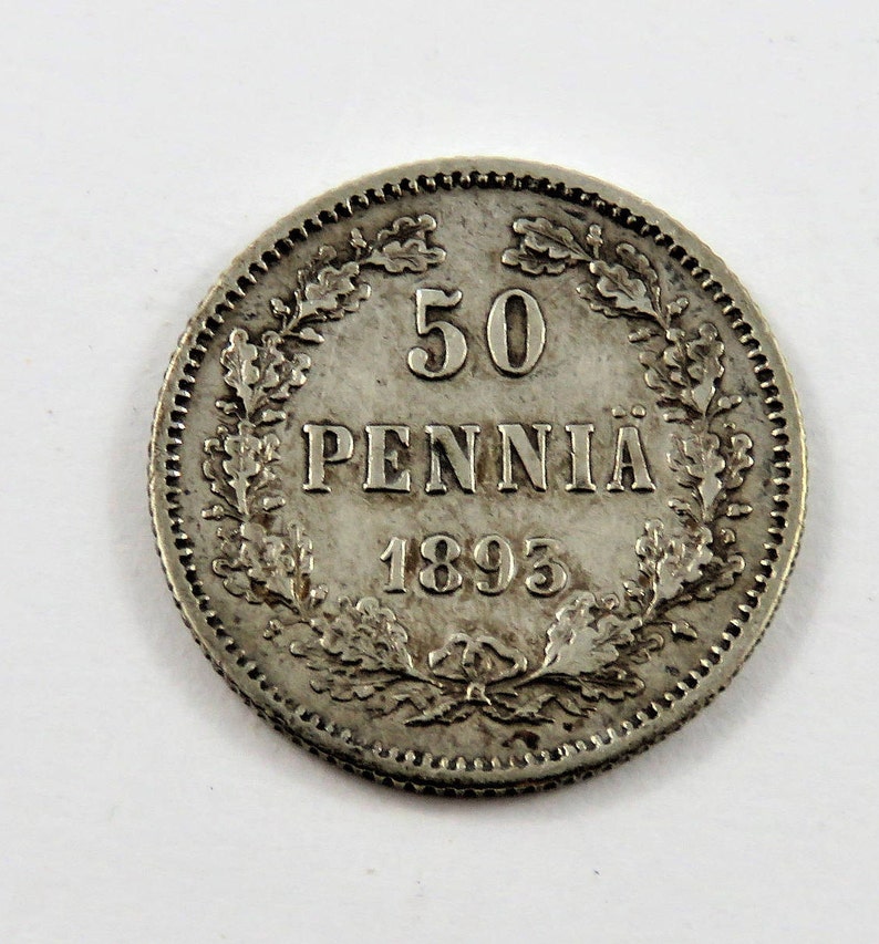 Finland 1893 L Silver 50 Pennia Coin. This Coin May Have Been - Etsy