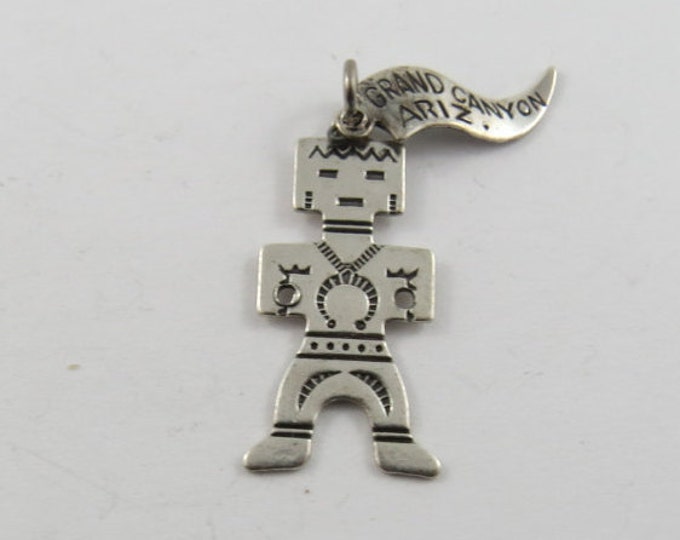 Mayan Aztec God With Grand Canyon Tag Attached Sterling Silver Pendant ...