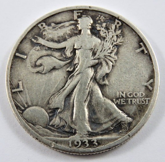 Collectibles Rim Nick. Harder Date-U.S 1933 S Walking Liberty Silver ...