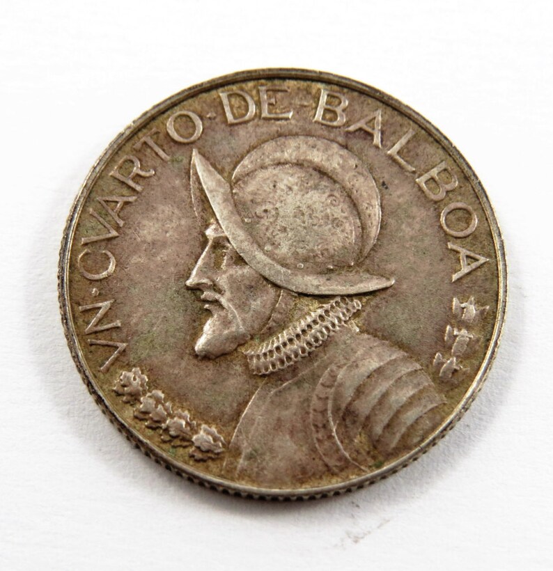 Panama 1947 Silver One Quarter Balboa Coin. - Etsy