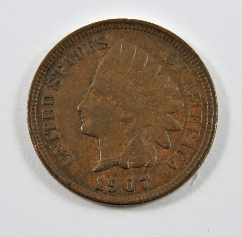 U.S. 1907 Indian Head One Cent Coin.Full Liberty. | Etsy