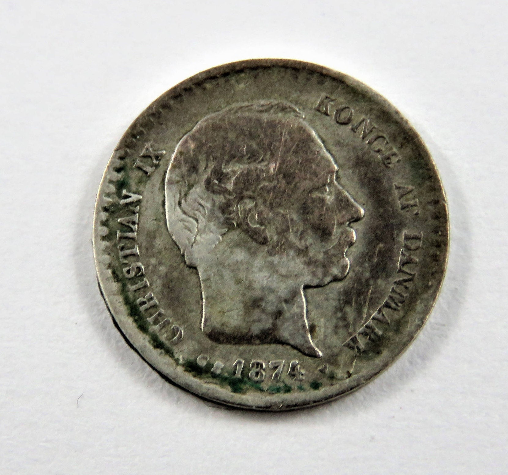 Denmark 1874 CS Silver 10 Ore Coin. | Etsy