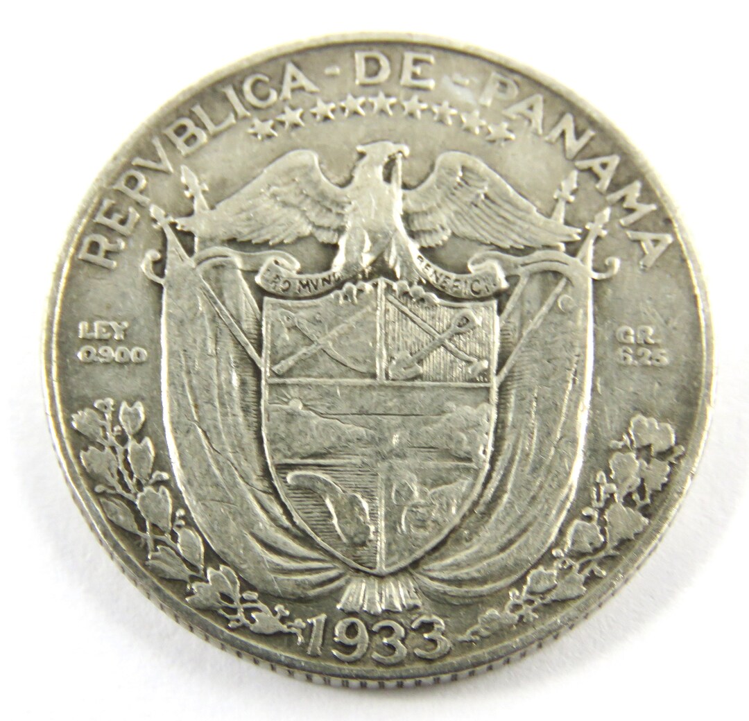 Panama 1933 Silver Quarter Balboa Coin. - Etsy